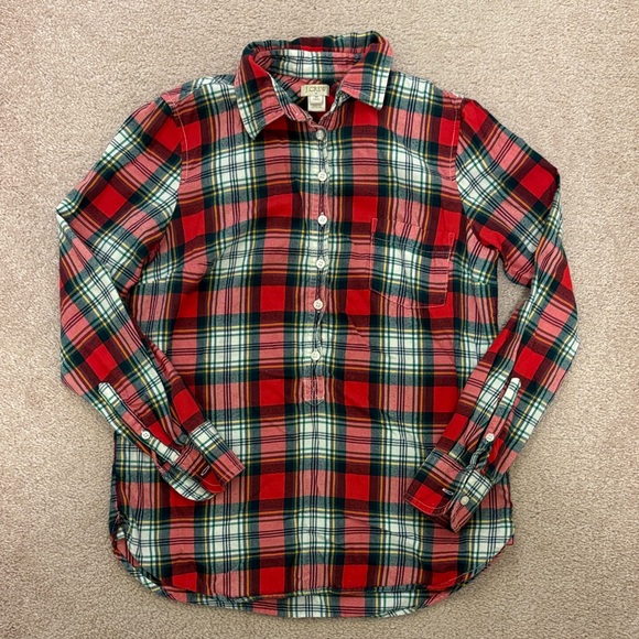 J. Crew | Tops | J Crew Plaid Flannel Shirt | Poshmark